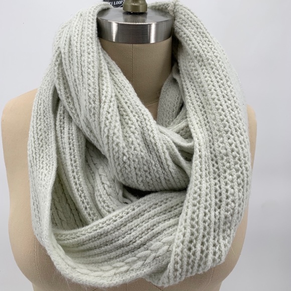 Accessories | Chunky Cozy Acrylic Infinity Scarf Frosted Glass | Poshmark